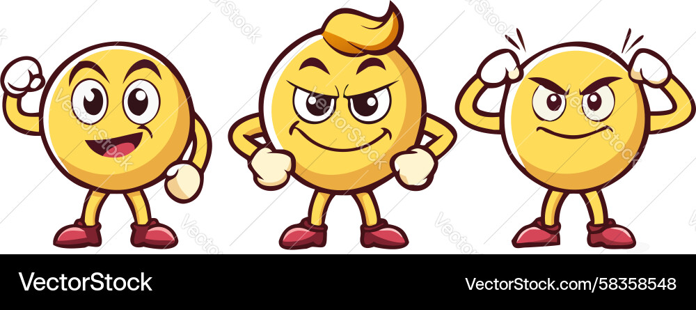 Animated Emoji Trio (58358548) – Royalty-Free Vector | VectorStock