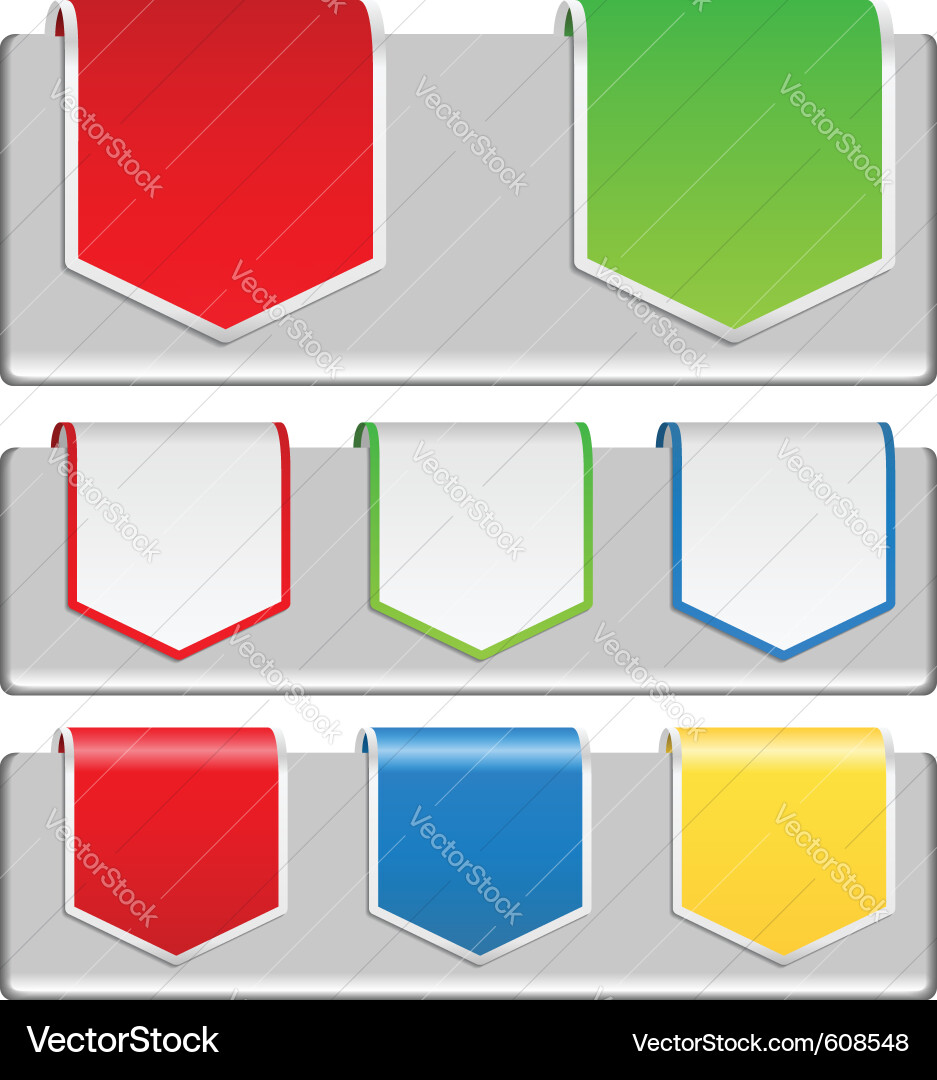 Arrow stickers Royalty Free Vector Image - VectorStock