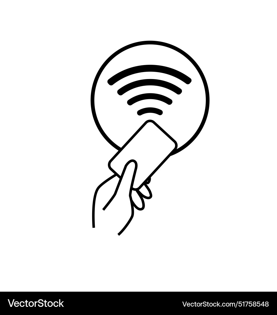 Contactless payment logo wireless Royalty Free Vector Image