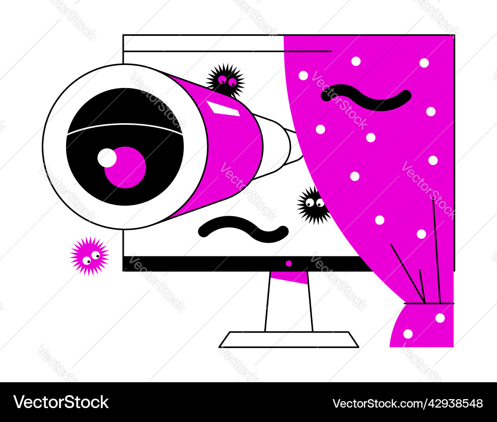 Online malicious viruses - colorful flat design Vector Image