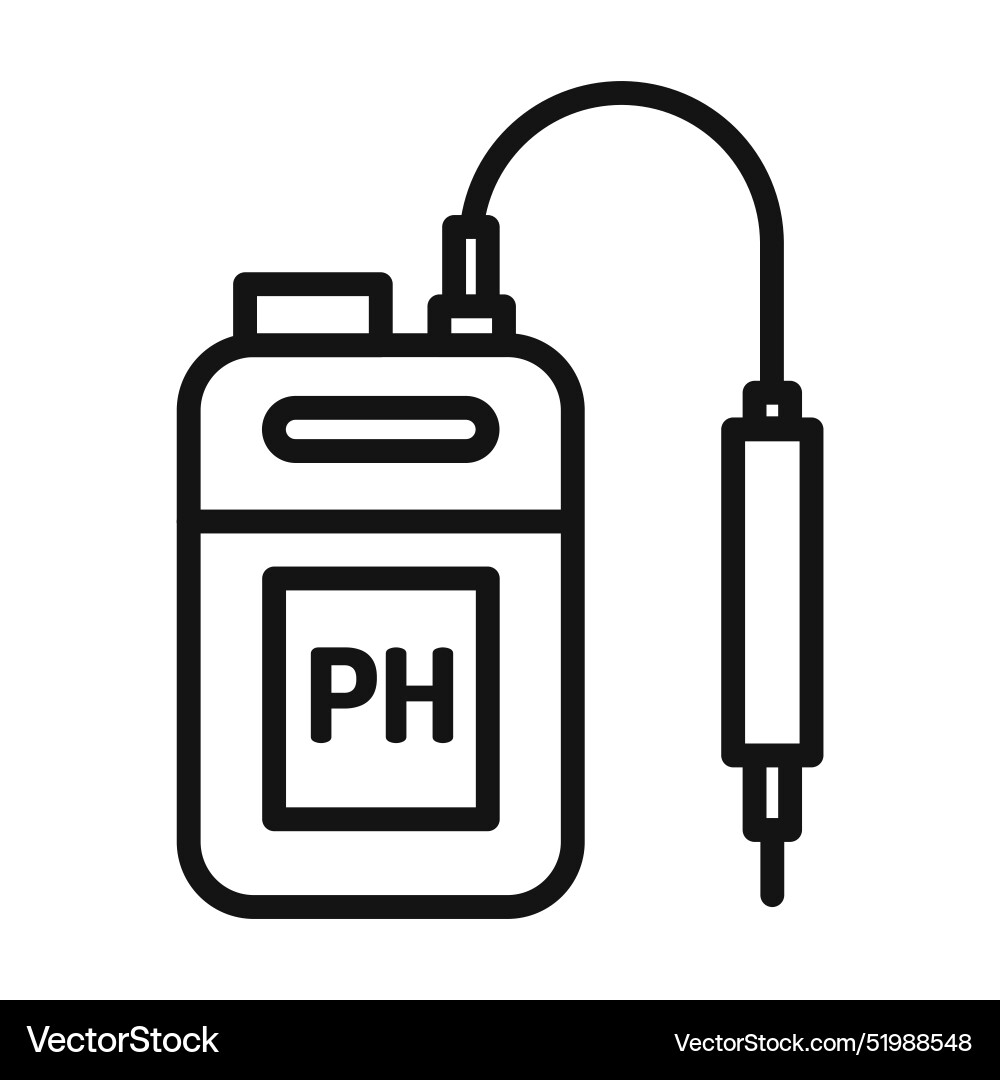Ph meter icon mark in filled style Royalty Free Vector Image