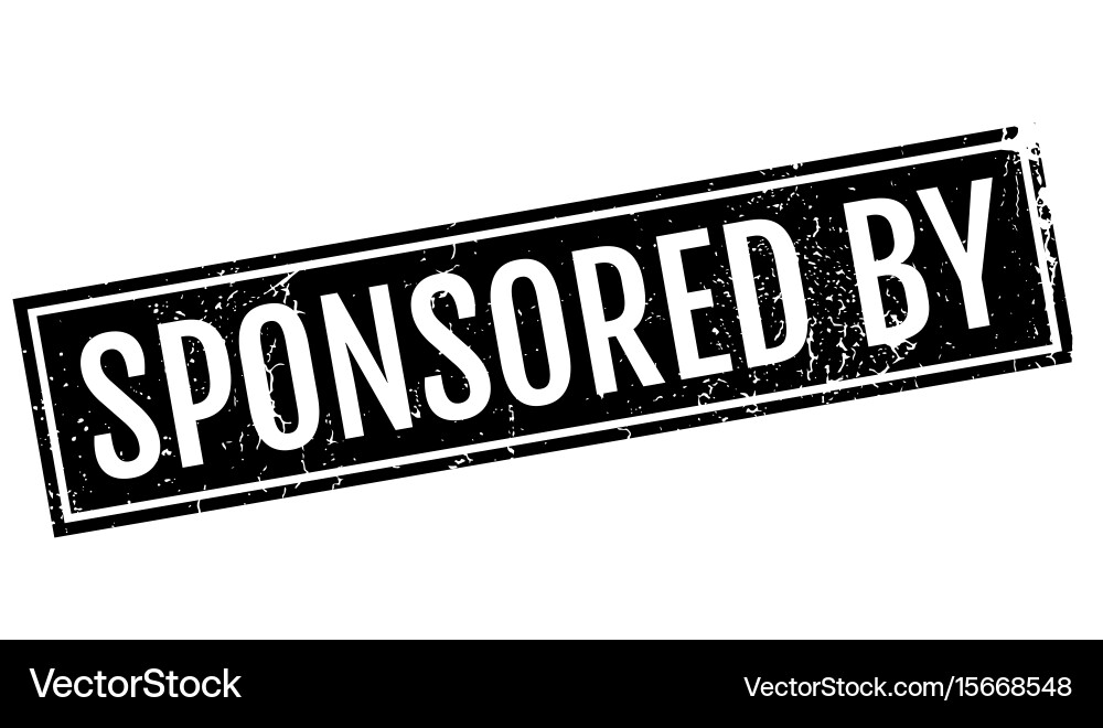 Sponsored by rubber stamp Royalty Free Vector Image