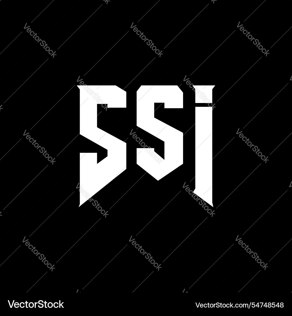 Ssi letter logo design for technology company Vector Image