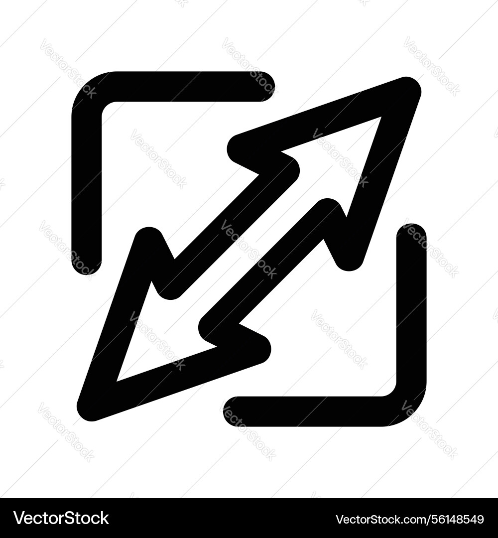 A graphic sign related to the theme expand window Vector Image