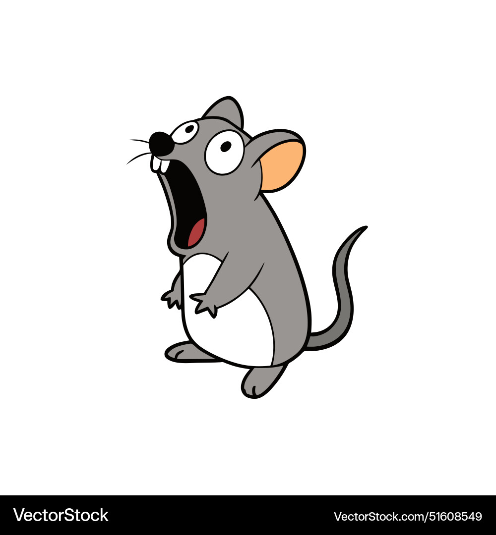Bamboo rat screams icon Royalty Free Vector Image
