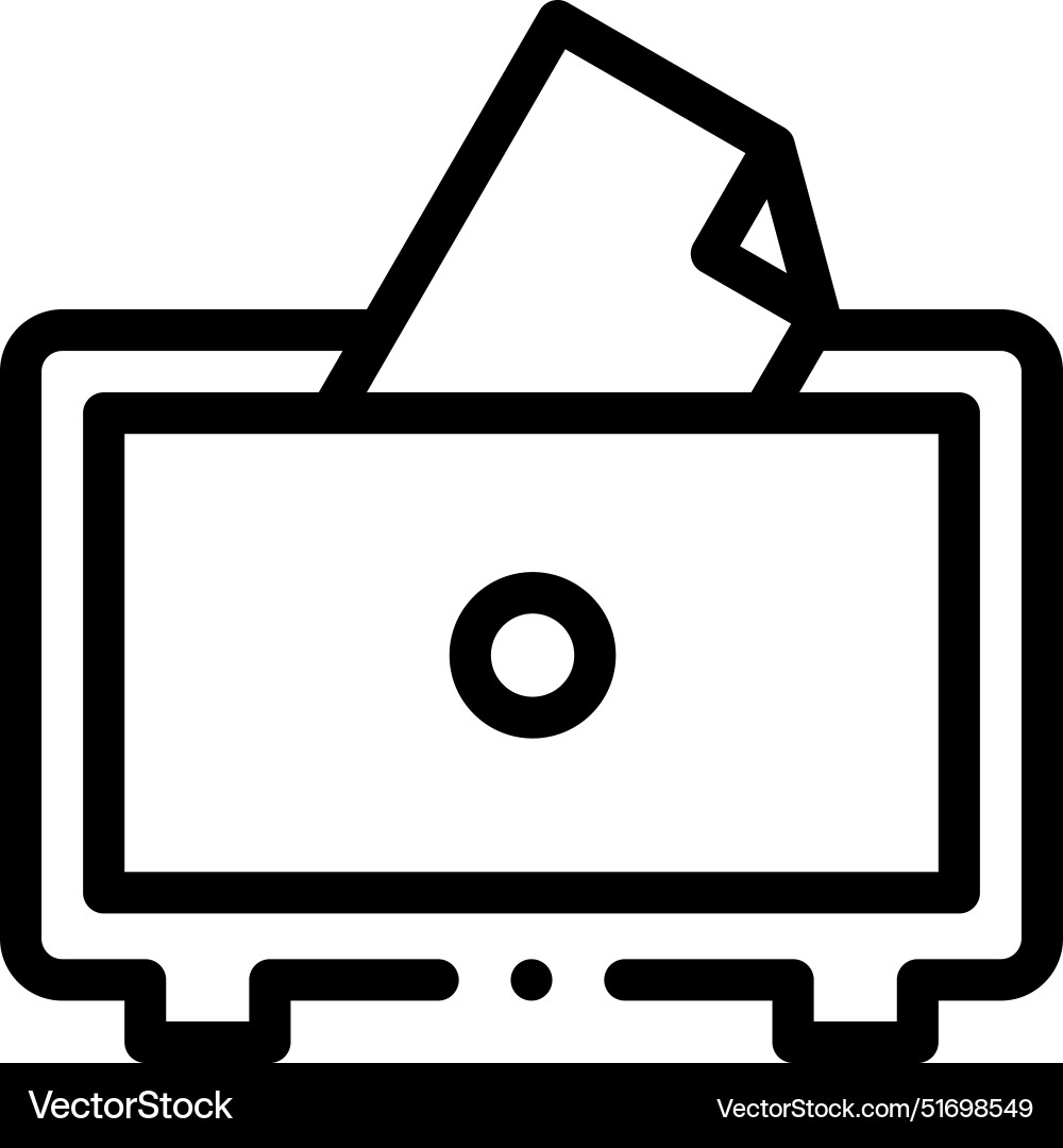 Cabinet icon thin linear style design isolated Vector Image