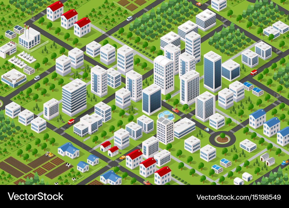 City megapolis structure Royalty Free Vector Image