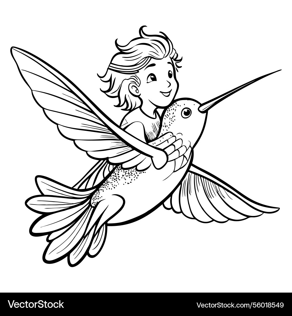 Fairy tale line art for coloring book Royalty Free Vector