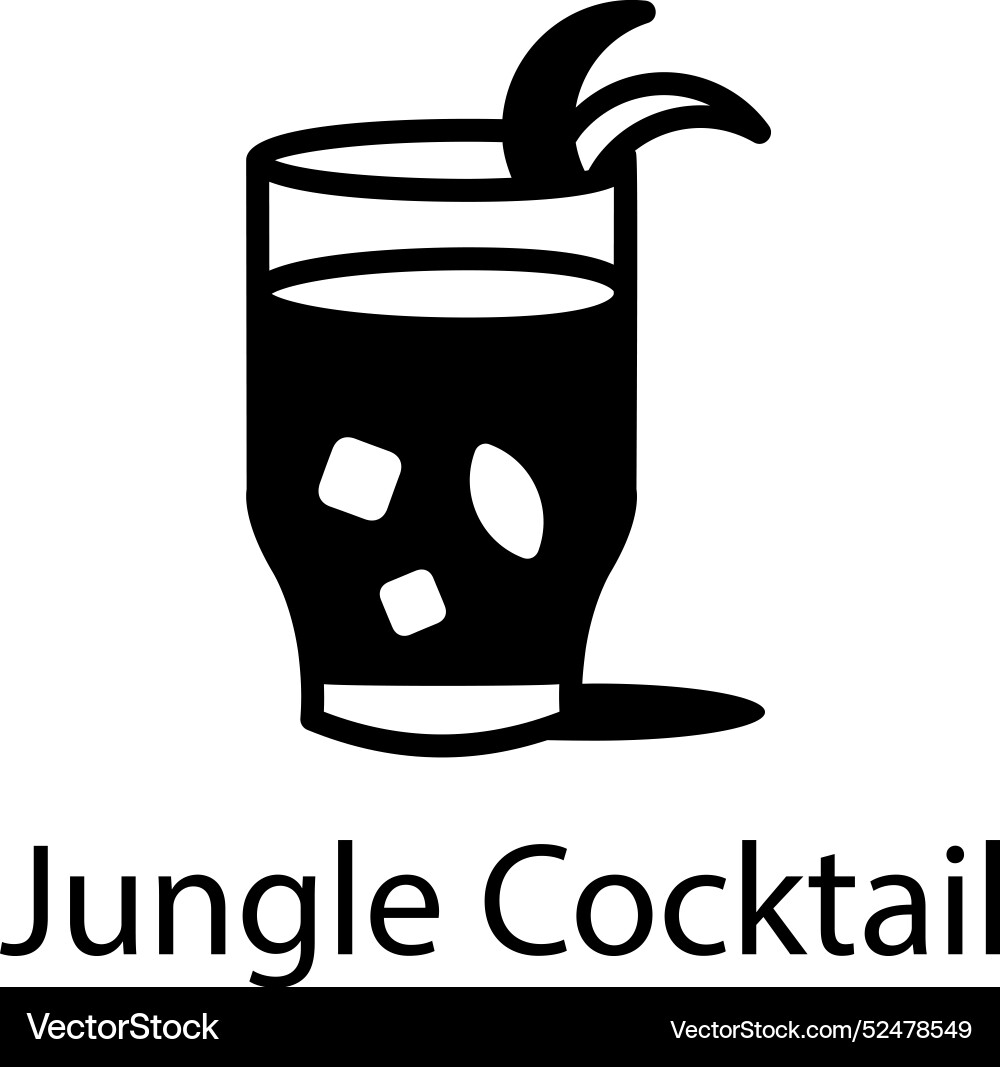 Jungle Cocktail Royalty Free Vector Image Vectorstock