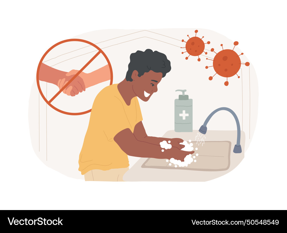 Keep distance if you are sick isolated concept Vector Image