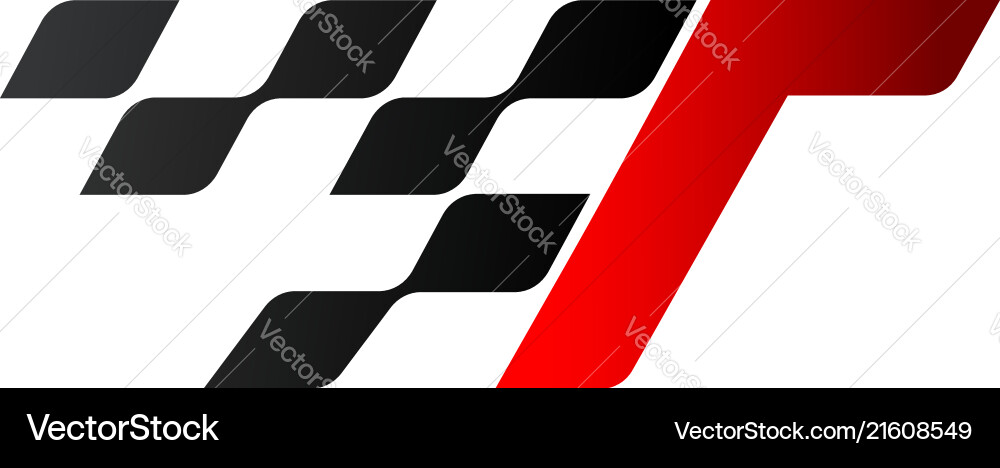 Letter t with racing flag logo Royalty Free Vector Image