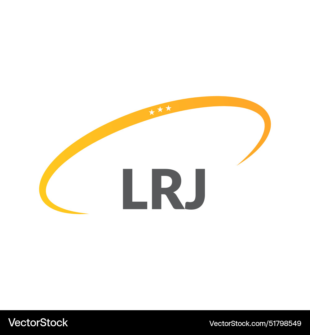 Lrj letter logo design on white background Vector Image