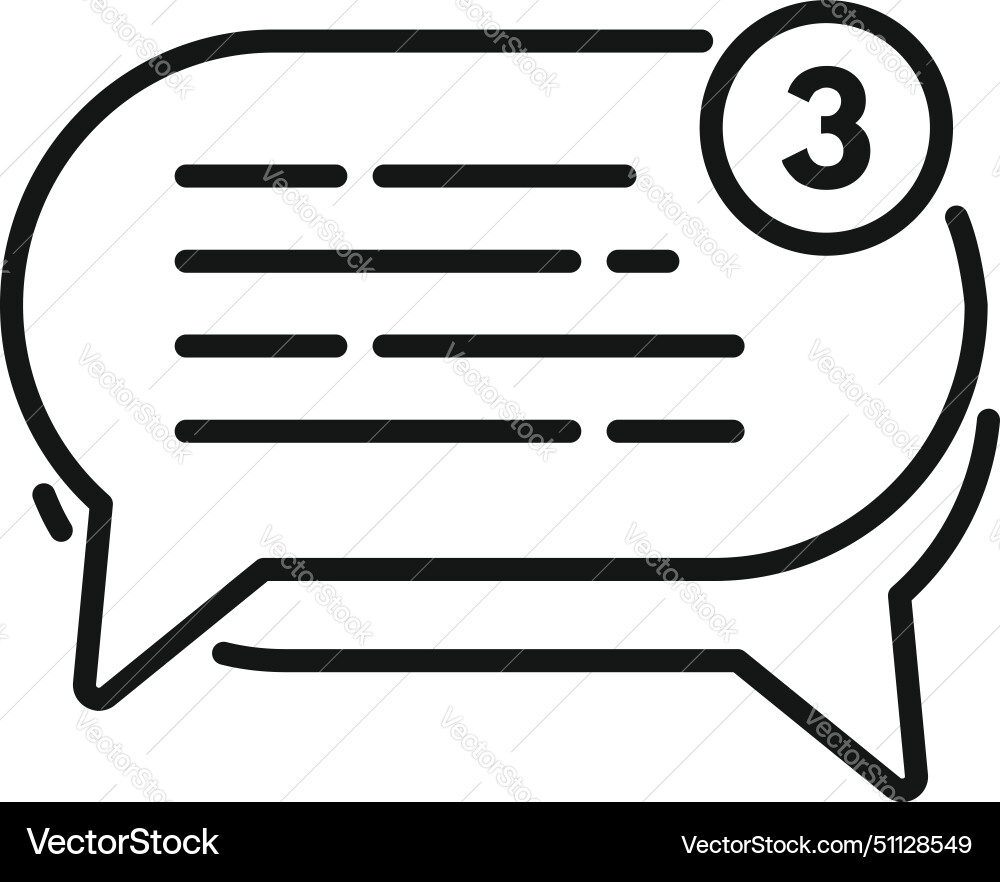 New message on chat support icon outline Vector Image