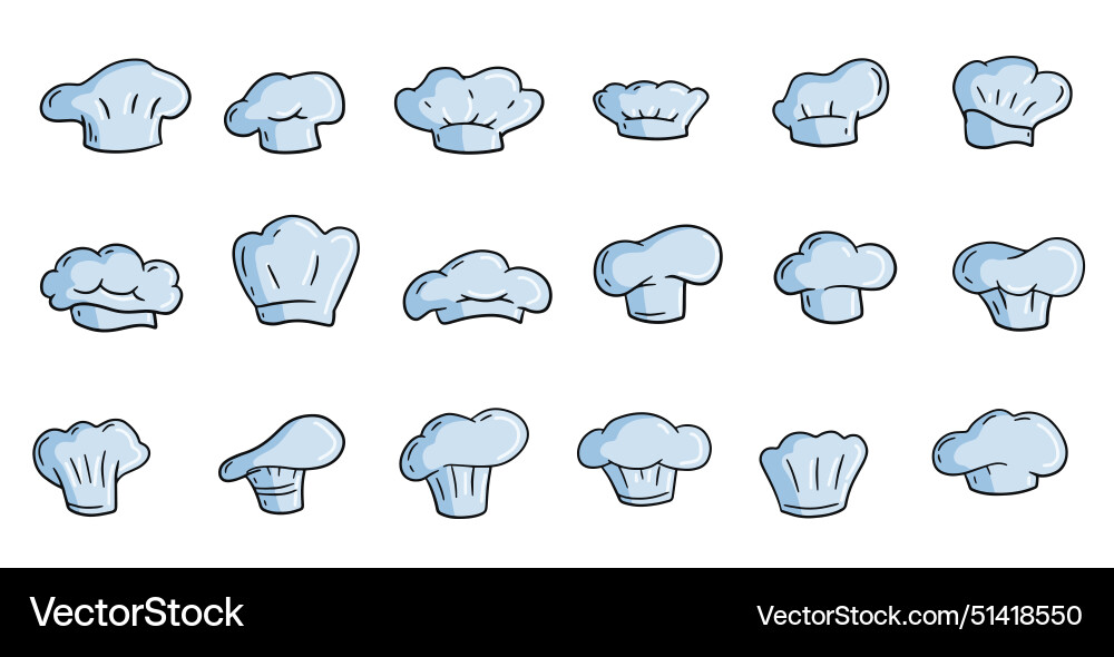 Chef hat cook uniform Royalty Free Vector Image