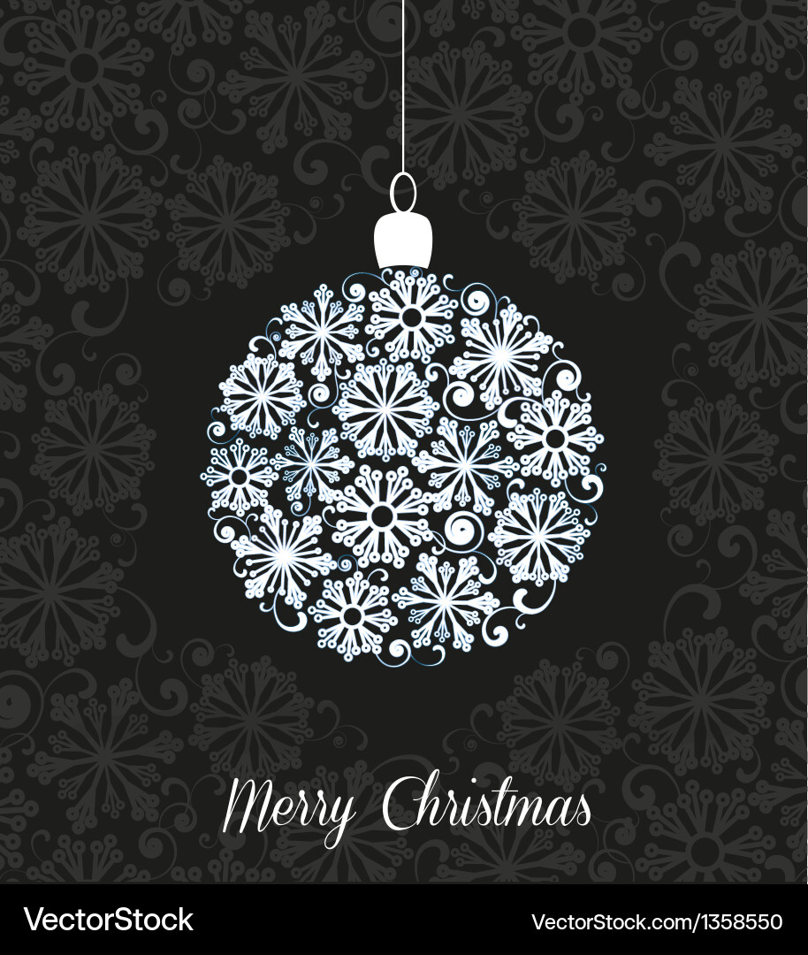 Elegant White Christmas Ornament Royalty Free Vector Image