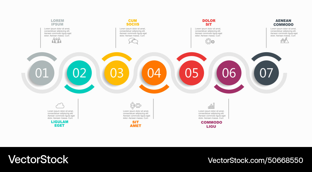 Infographic design template with place Royalty Free Vector