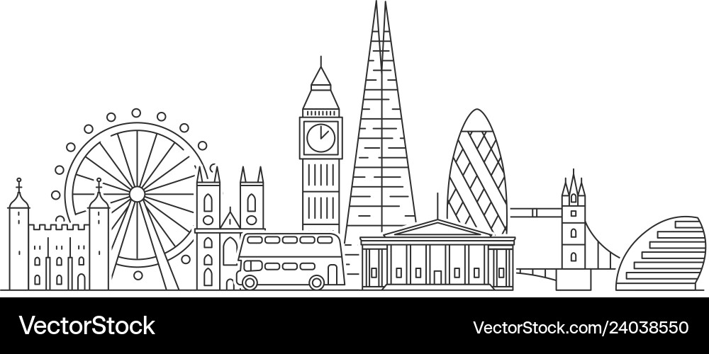London Skyline - Cityscape Royalty Free Vector Image