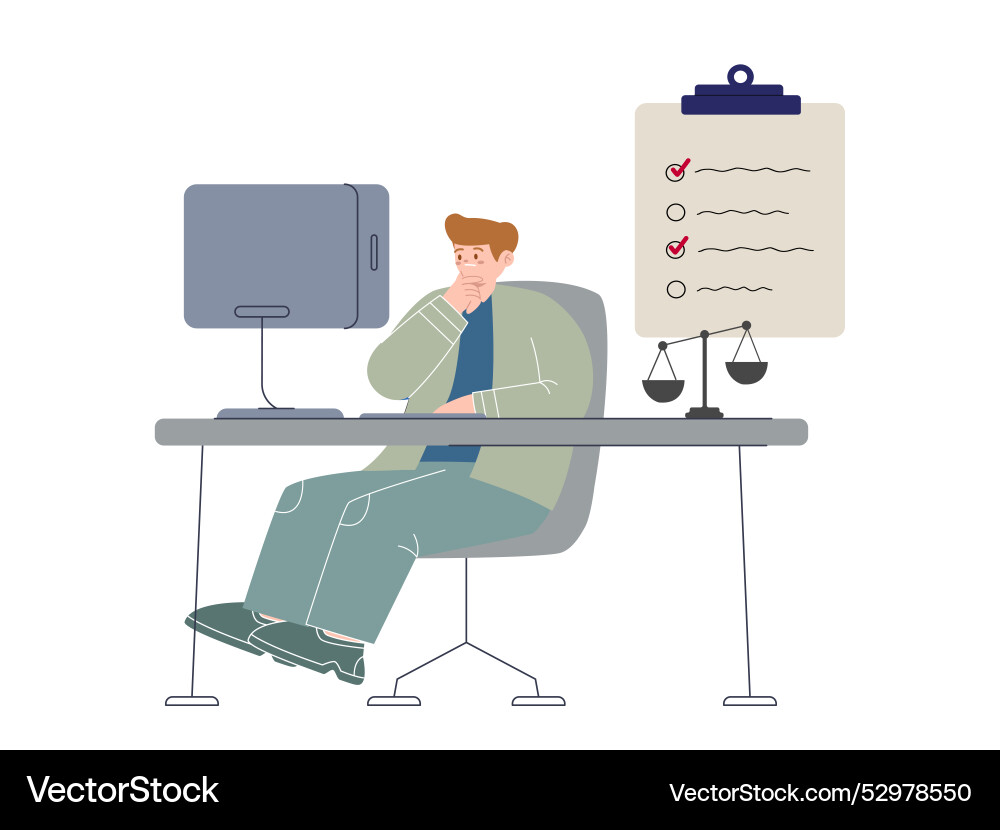 Prepare legal document checking file legacy law Vector Image
