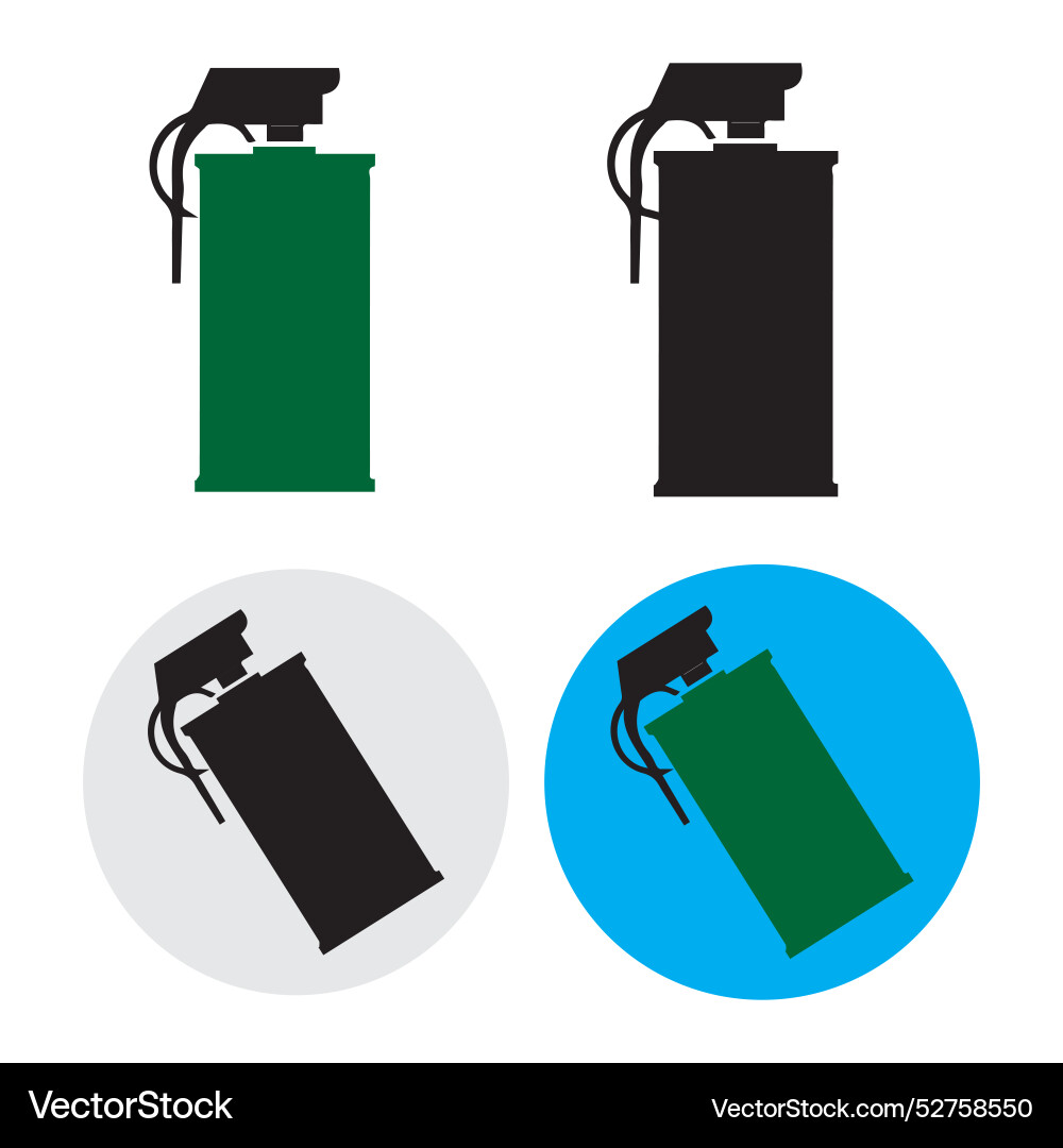 Smoke grenade military icon Royalty Free Vector Image