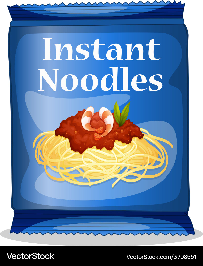 Instant noodles Royalty Free Vector Image - VectorStock