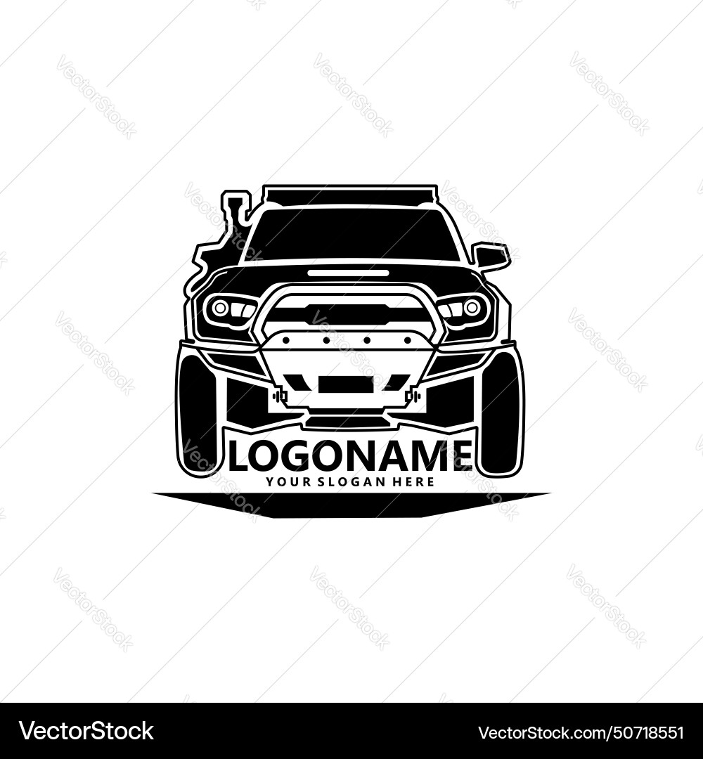 Jeep suv template logo design Royalty Free Vector Image