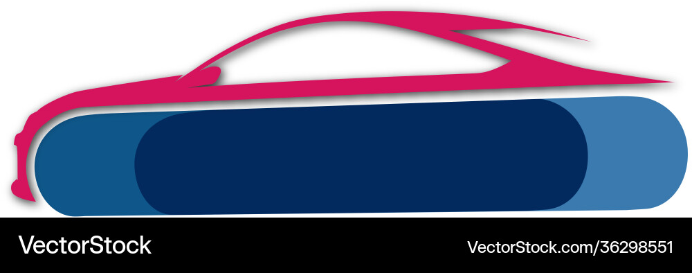 Pink auto logo with background Royalty Free Vector Image