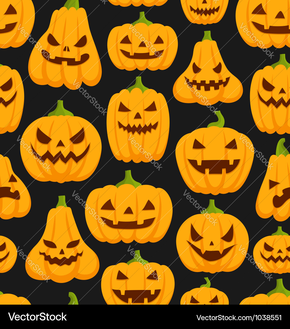 Pumpkin pattern Royalty Free Vector Image - VectorStock