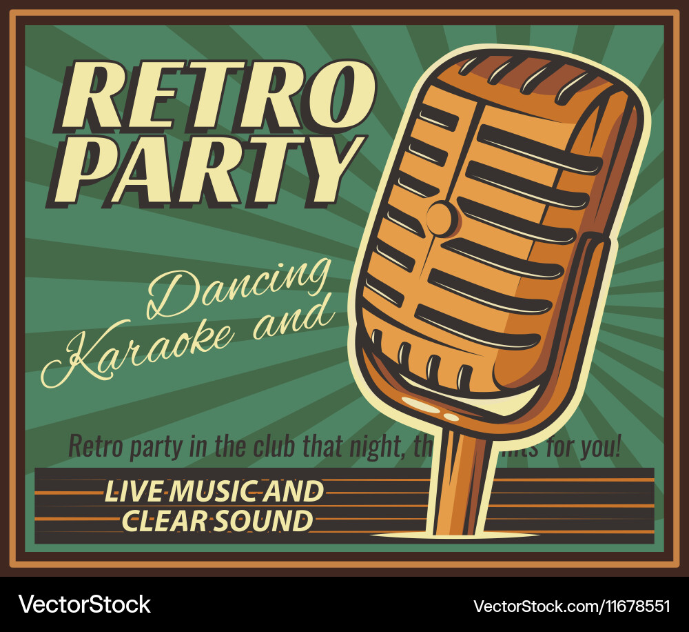 Retro Party Banner Royalty Free Vector Image - VectorStock