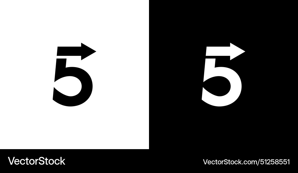 Unique and modern 5 direction logo design Vector Image