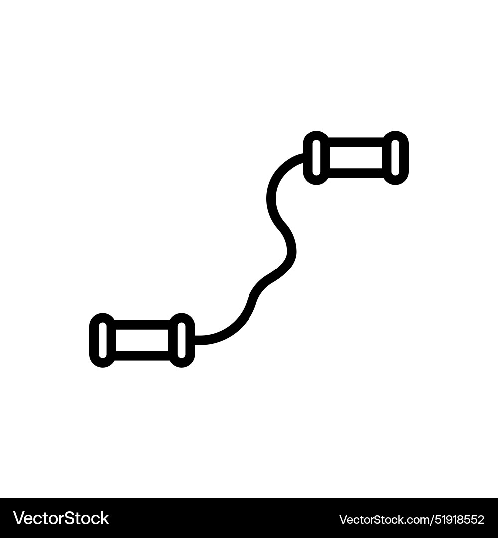 Jump rope icon outline set collection or pack Vector Image