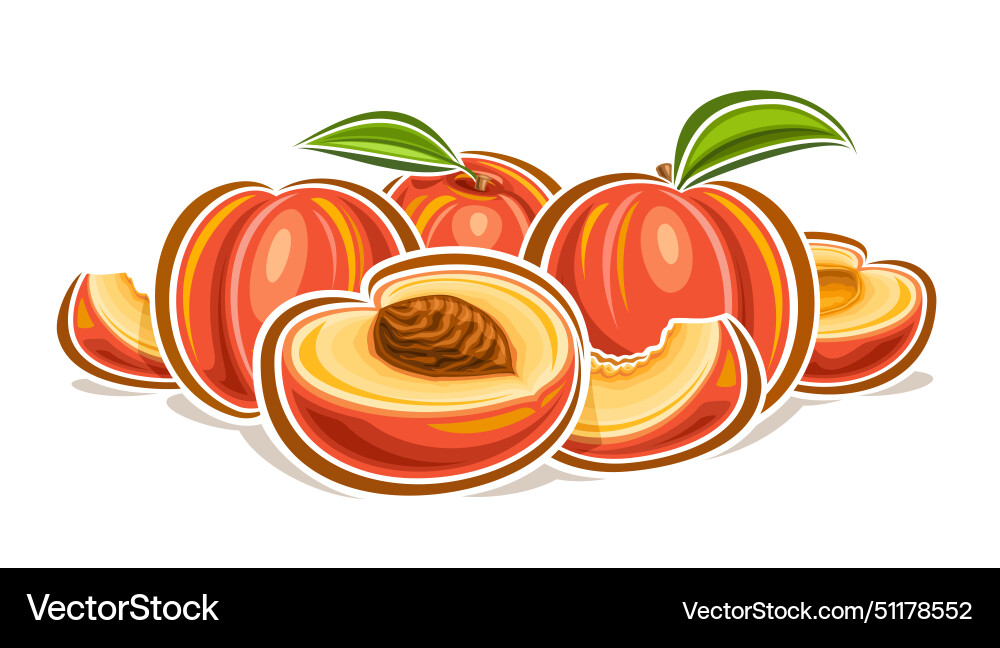 Logo for peach Royalty Free Vector Image - VectorStock