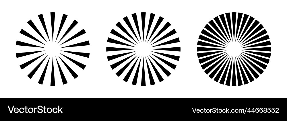 Radial circle lines circular radiating Royalty Free Vector
