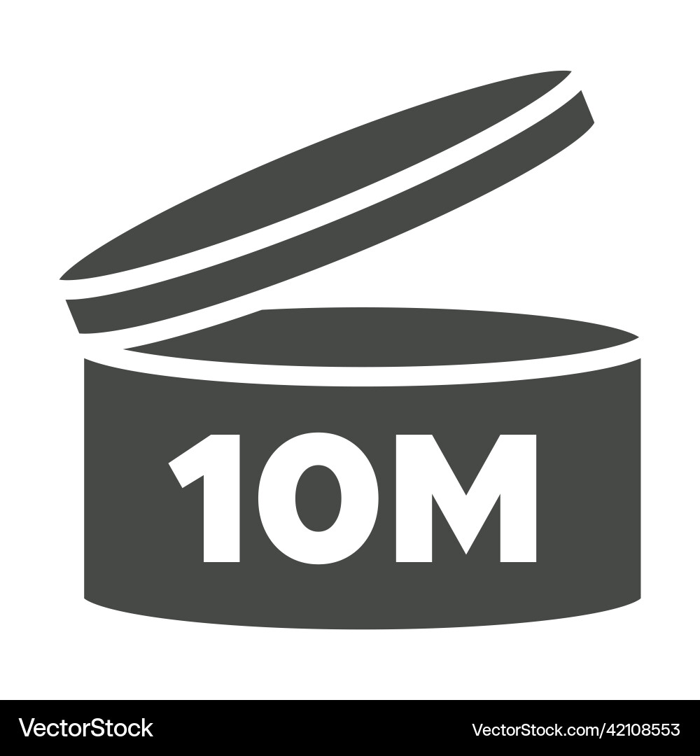 10M Pao Open Jar Period Symbol Royalty Free Vector Image