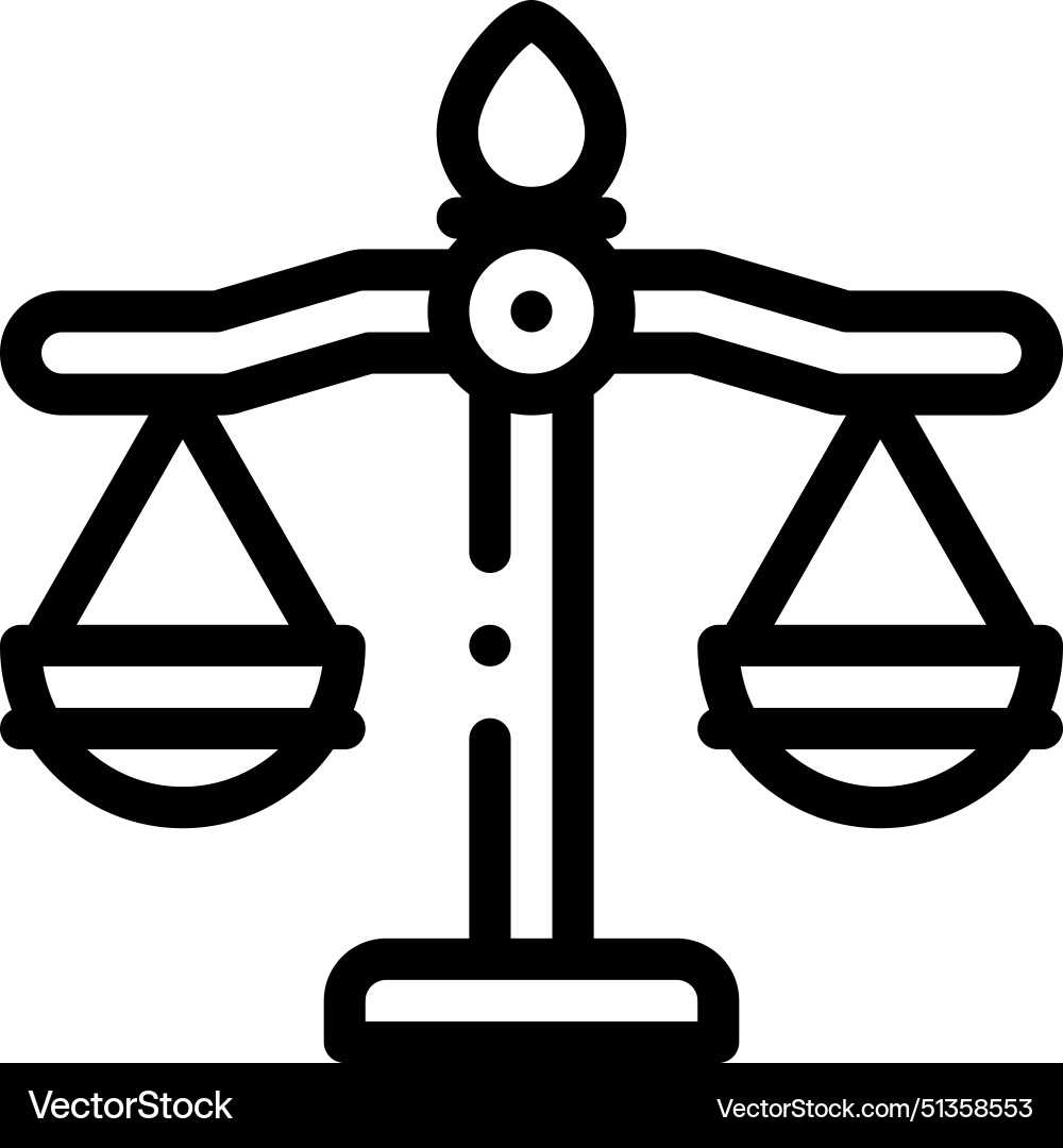 Balance icon thin linear style design isolated Vector Image