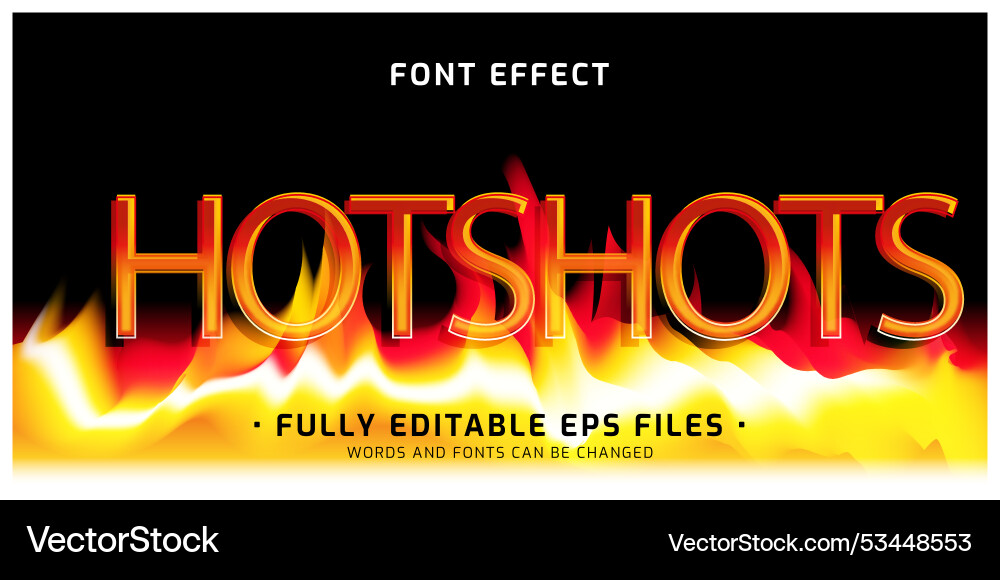 Hotshots text effect editable hot flame font style