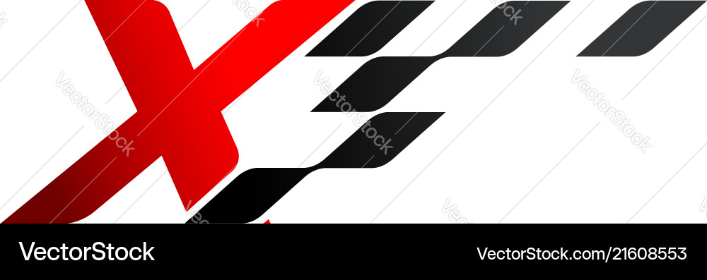 Letter x with racing flag logo Royalty Free Vector Image