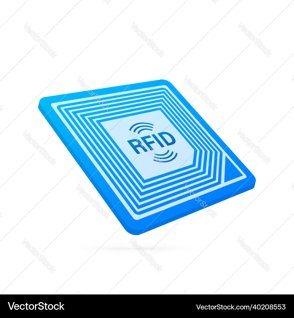 Rfid radio frequency identification technology Vector Image