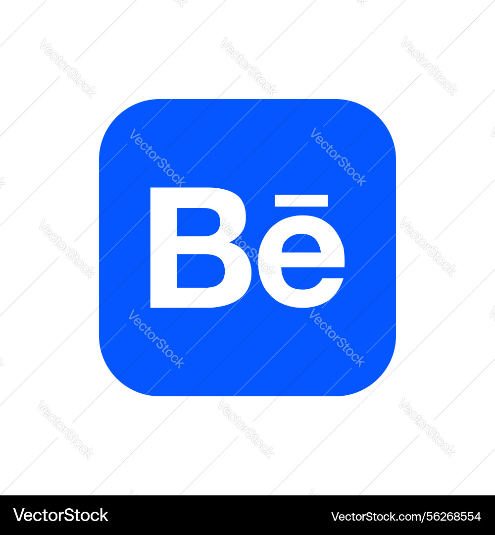 Behance logo icon be app editable svg png Vector Image