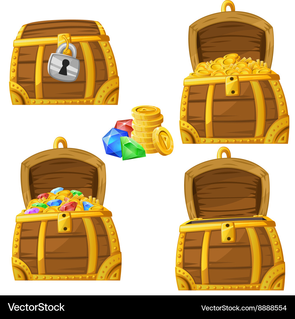 Cartoon chest Royalty Free Vector Image - VectorStock