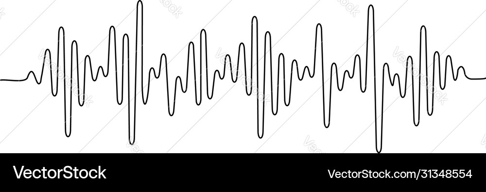 Concept acoustics sound vibrations Royalty Free Vector Image