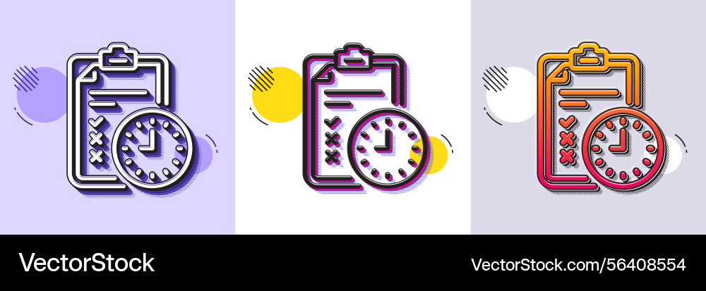 Exam Timeline Checklist Icon Royalty Free Vector Image