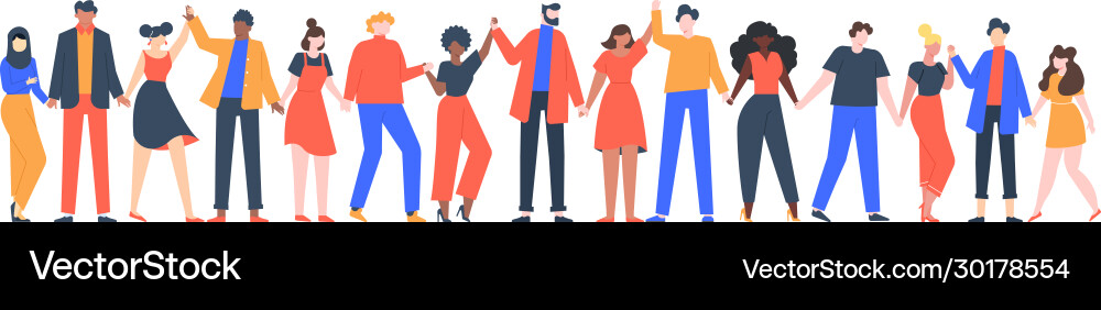 Group of Diverse Smiling People Royalty Free Vector Image