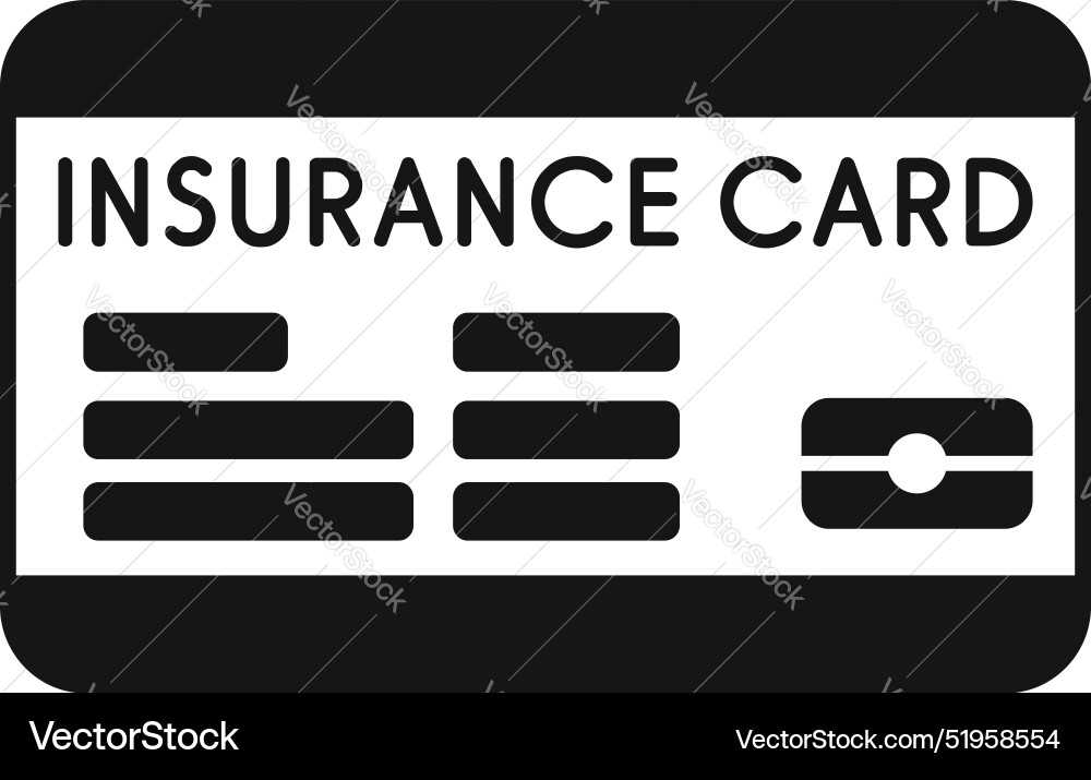 Insurance card representing health coverage Vector Image
