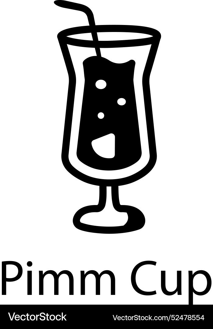 Pimm cup Royalty Free Vector Image - VectorStock
