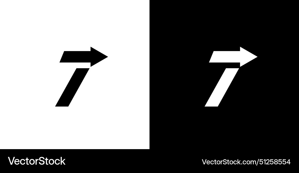 Unique and modern 7 direction logo design Vector Image