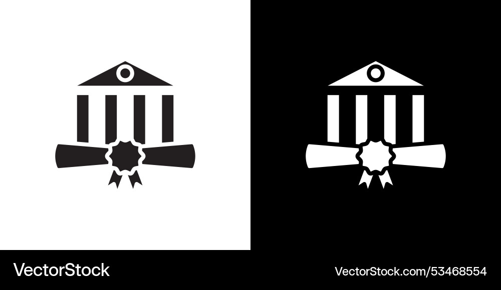 University college degree icon linear logo Vector Image