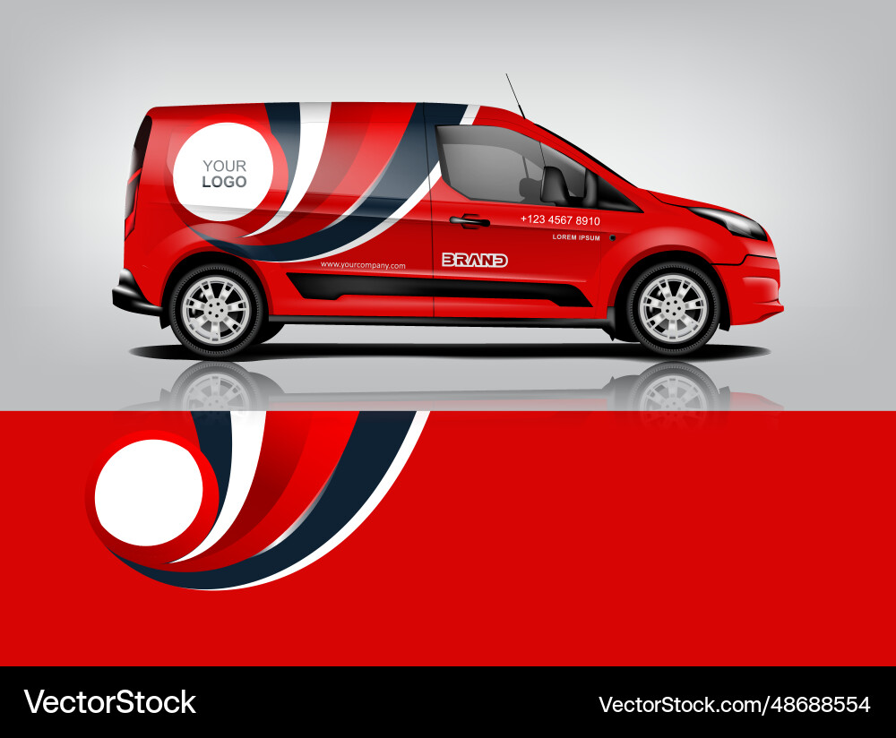 Van wrap design sticker and decal Royalty Free Vector Image