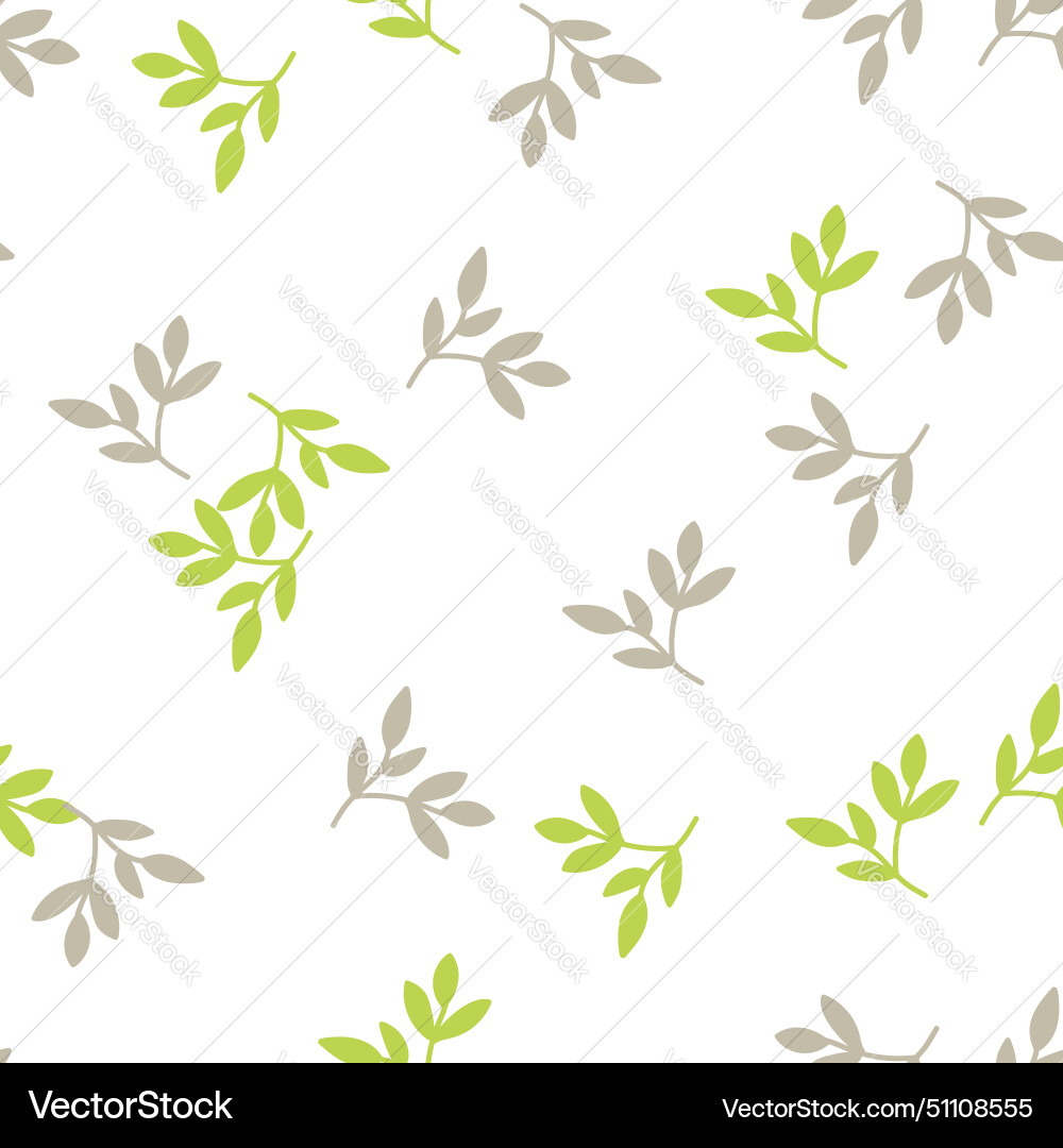Chic and organic seamless pattern with leaves Vector Image