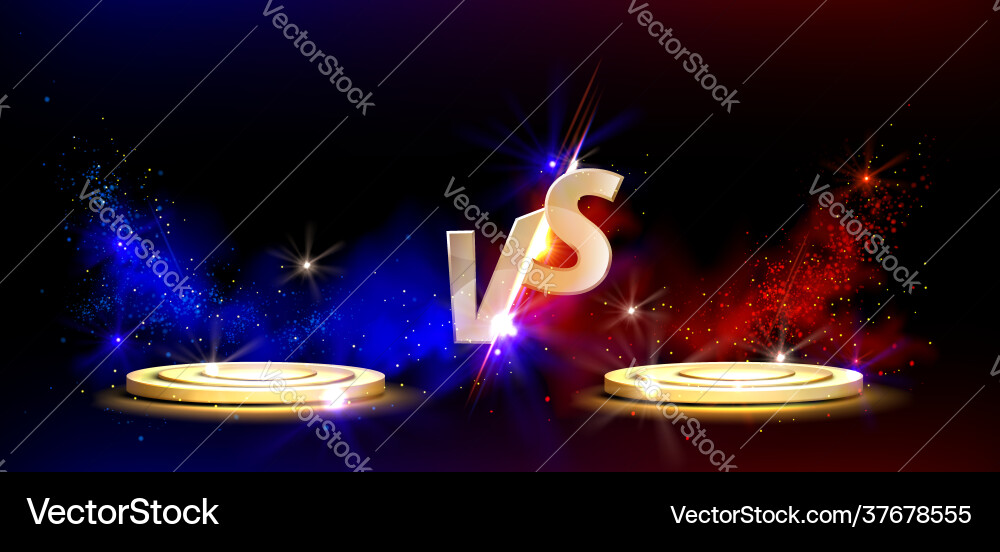Dynamic Versus Battle Screen Royalty Free Vector Image
