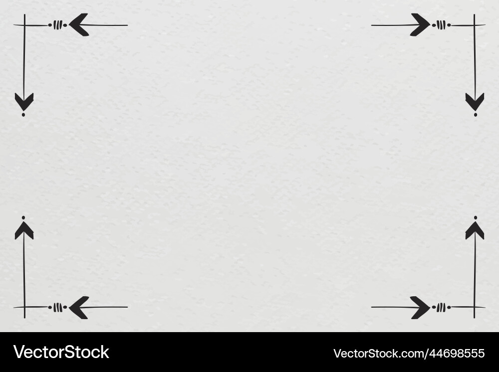 Frame border bohemian arrow ornament Royalty Free Vector
